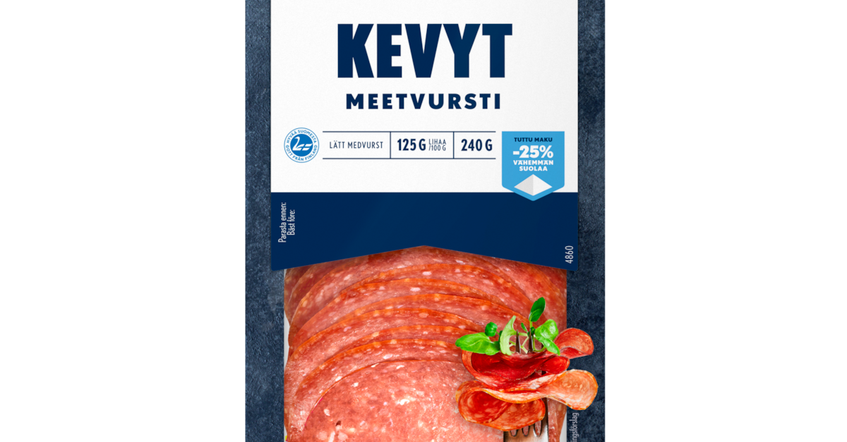 HK Kevyt Meetvursti, viipaloitu 240 g (4860)